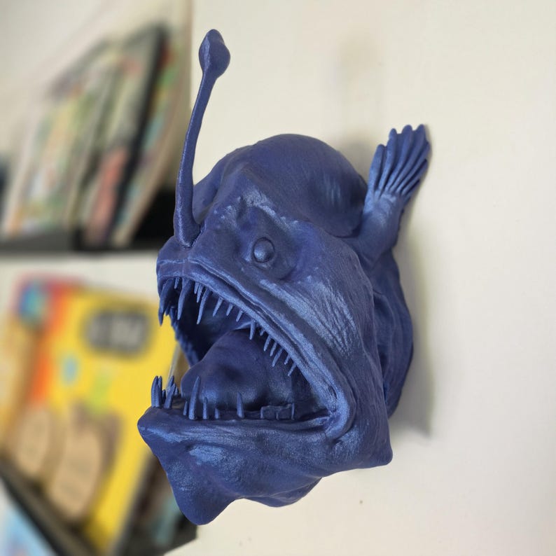 Humpback Anglerfish Wall Mount – Animal Art Decor - 3D Printed - Etsy