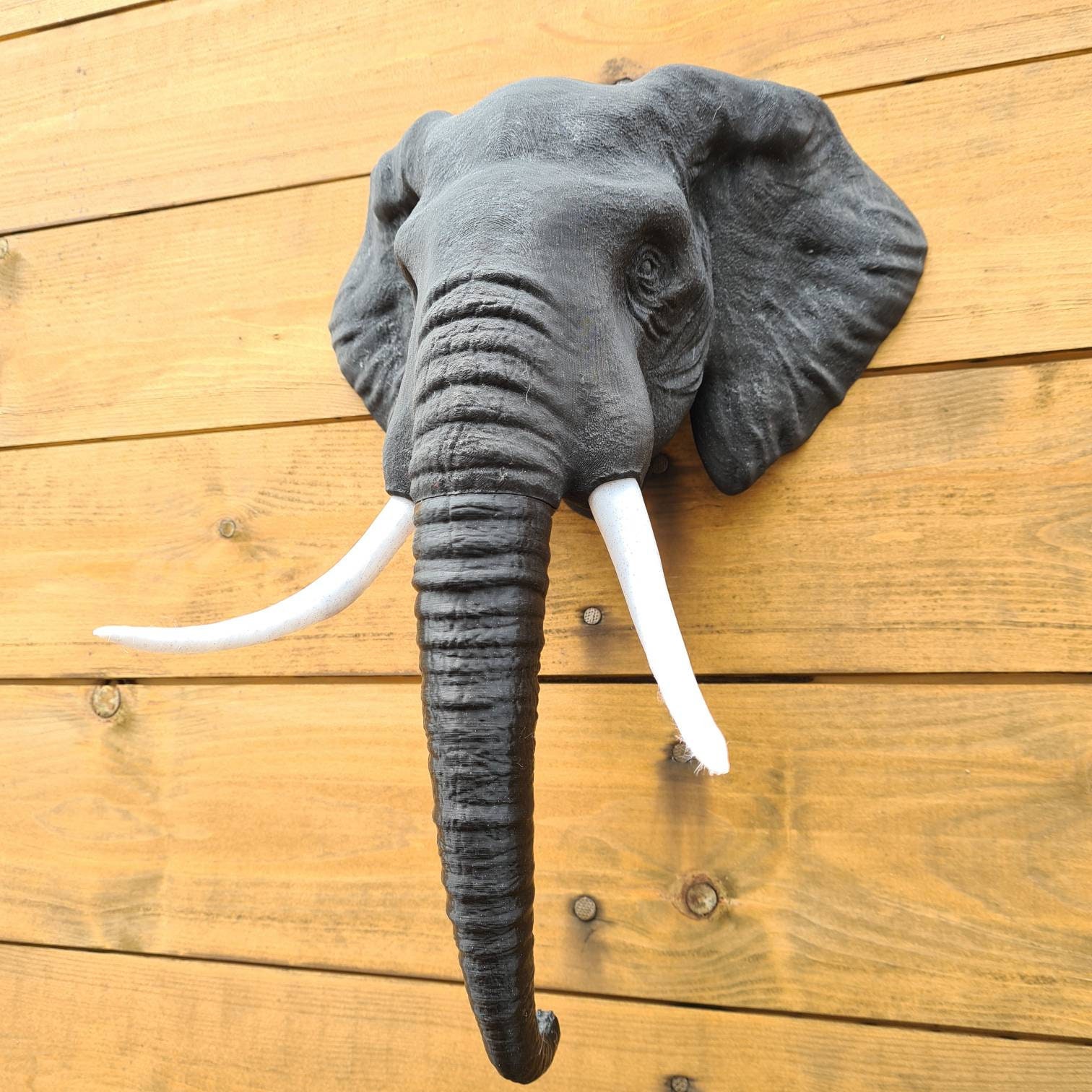 Elephant Wall Art Animal Wall Mount 3D Printed Multiple - Etsy UK