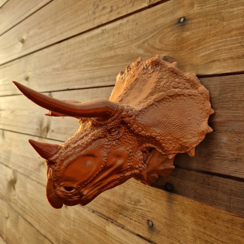 Old Bull Triceratops Wall Art Dinosaur Wall Mount 3D - Etsy