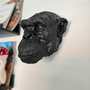 Chimpanzee Wall Art - Animal Art - 3D Printed - Home Decor - Wall Mount ...