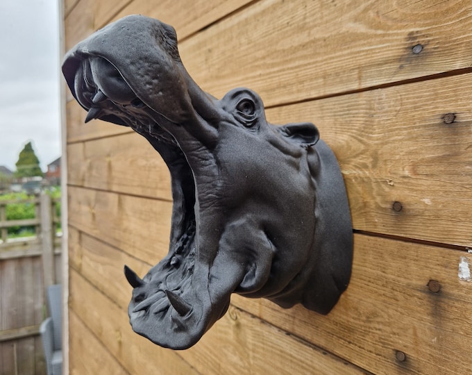 Hippo Wall Art Animal Art 3D Printed Home Decor Wall Mount Multiple ...