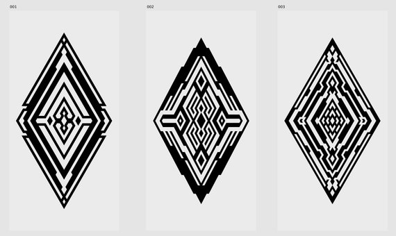 14 SVG Geometric Designs | Etsy