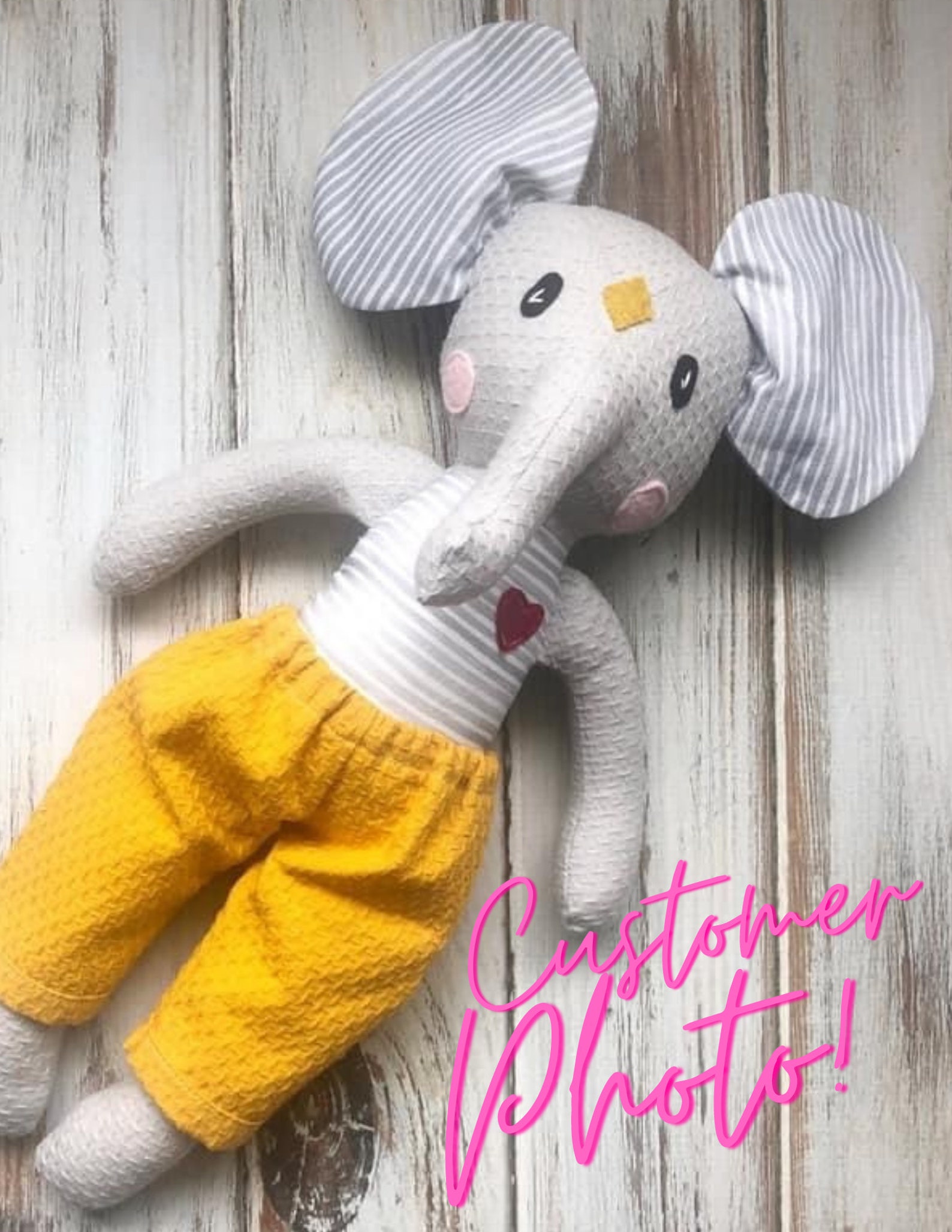 Elephant Sewing Pattern Elephant Doll PDF Download Animal - Etsy