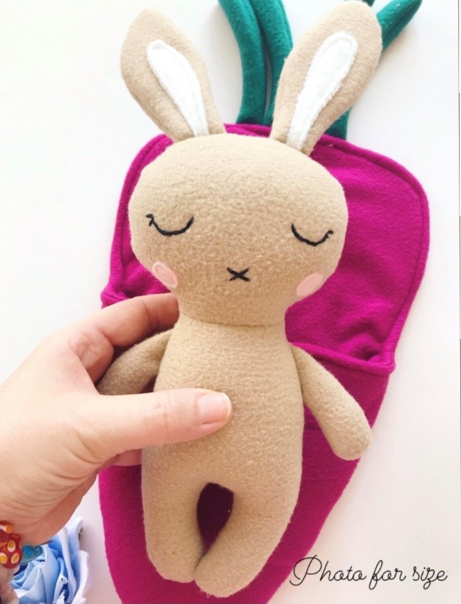 Sleepy Bunny Sewing Pattern and Carrot Bed Easter Sewing | Etsy