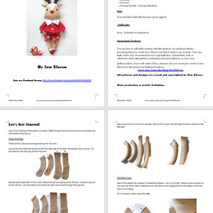 Reindeer Doll Sewing Pattern Dress up Christmas Doll Pattern Doll ...