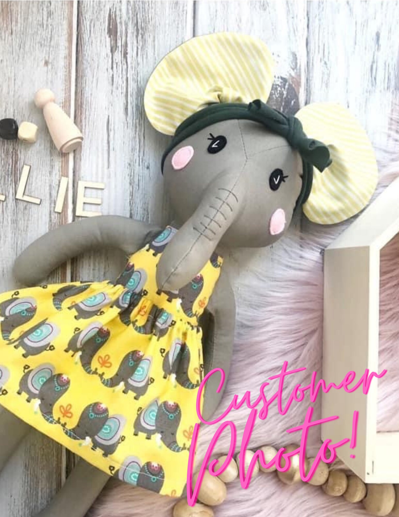 Elephant Sewing Pattern Elephant Doll PDF Download Animal - Etsy