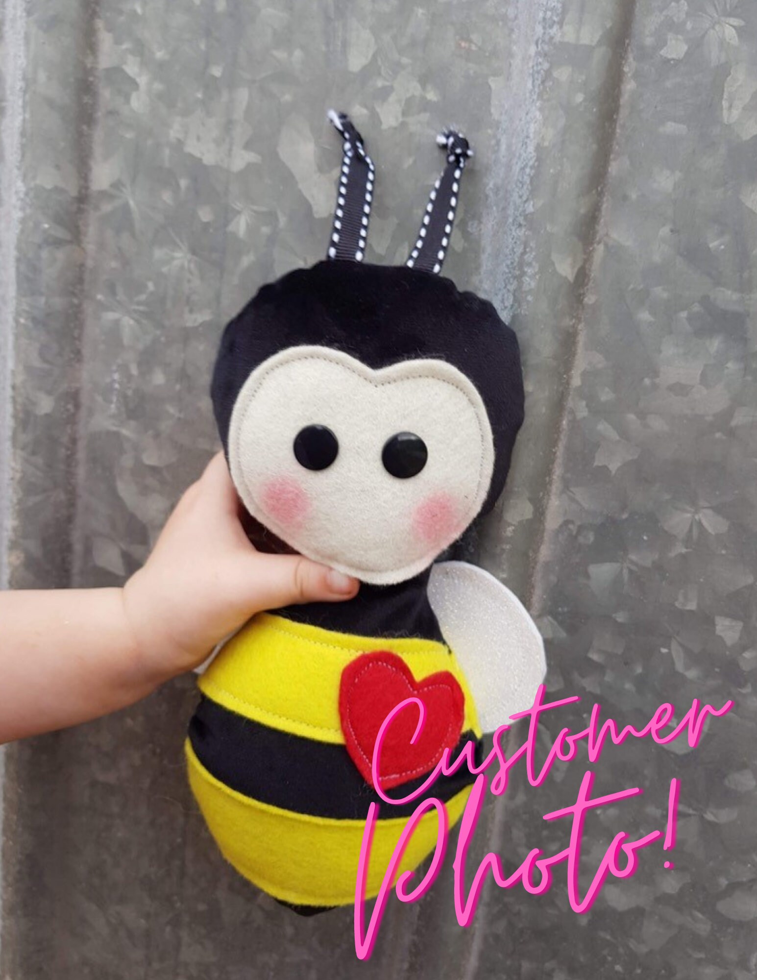 Plushie Bee Sewing Pattern Bumblebee PDF Download Pattern | Etsy