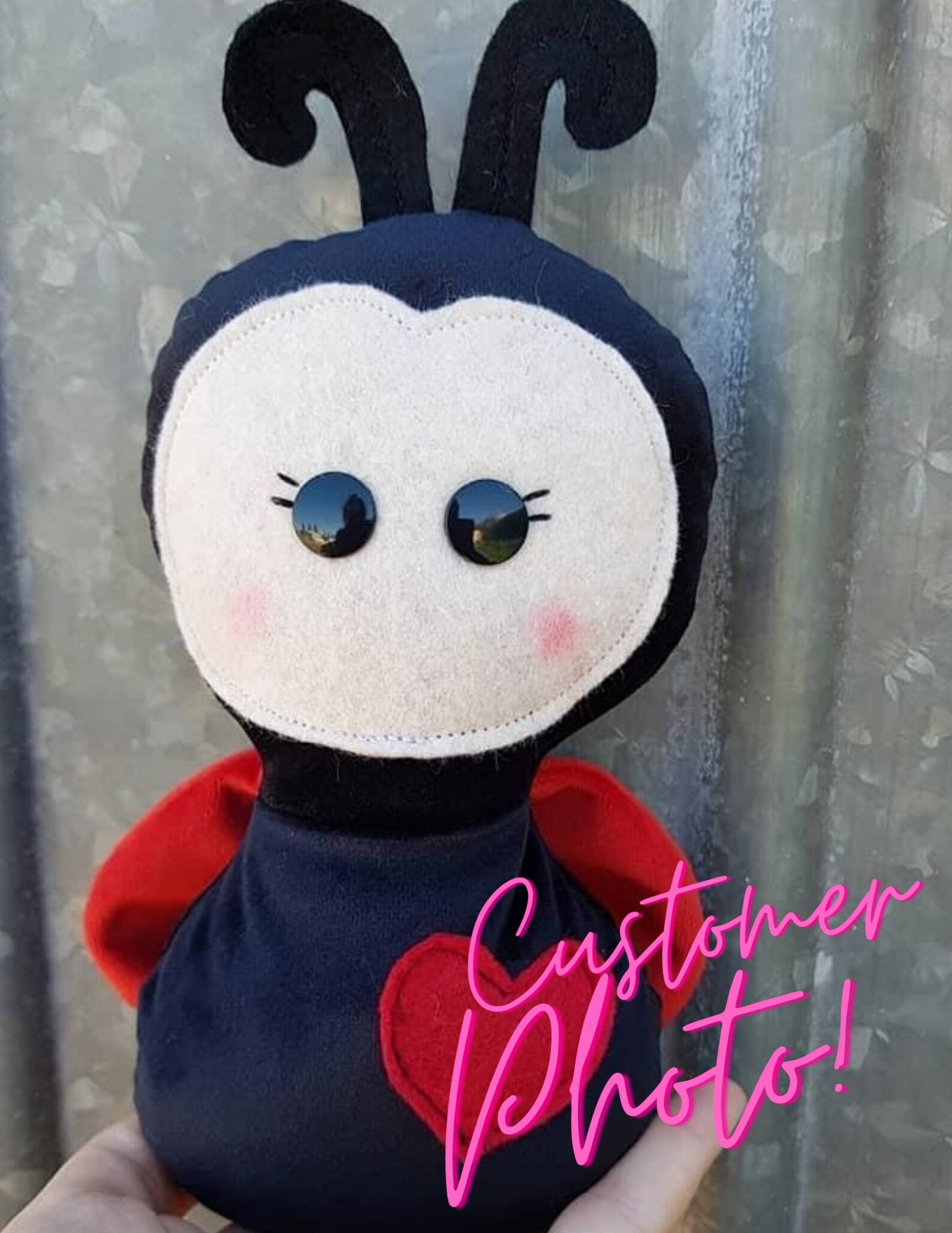 Plushie Toy Ladybird Sewing Pattern Ladybug PDF Download - Etsy