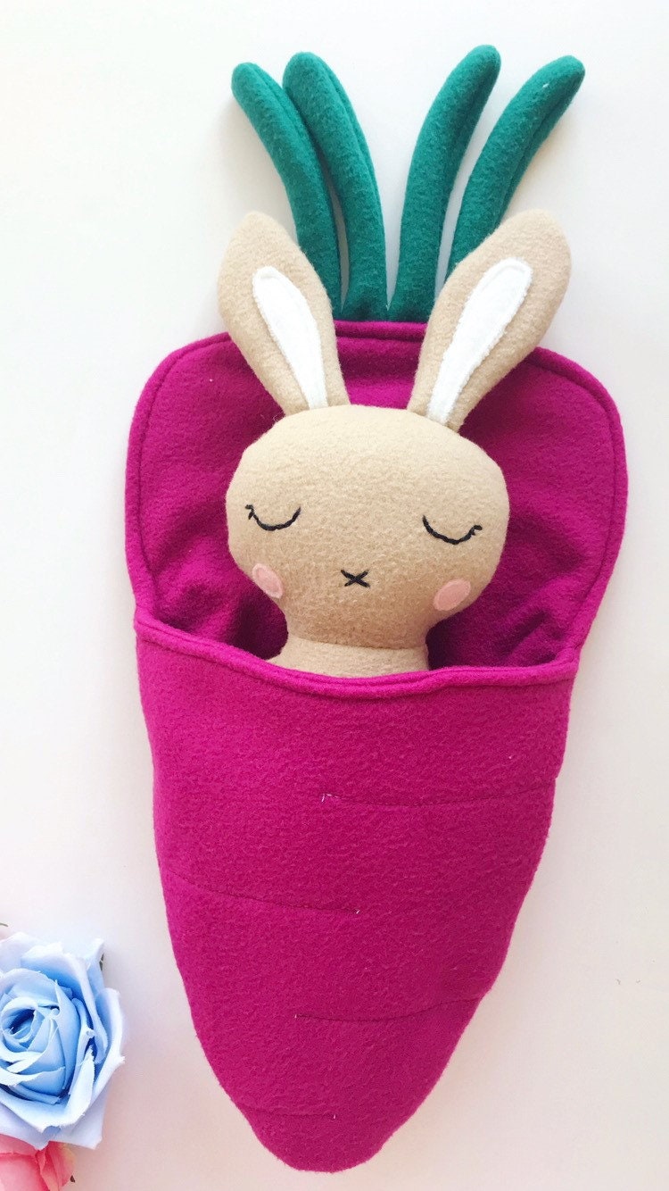 Sleepy Bunny Sewing Pattern and Carrot Bed Easter Sewing | Etsy