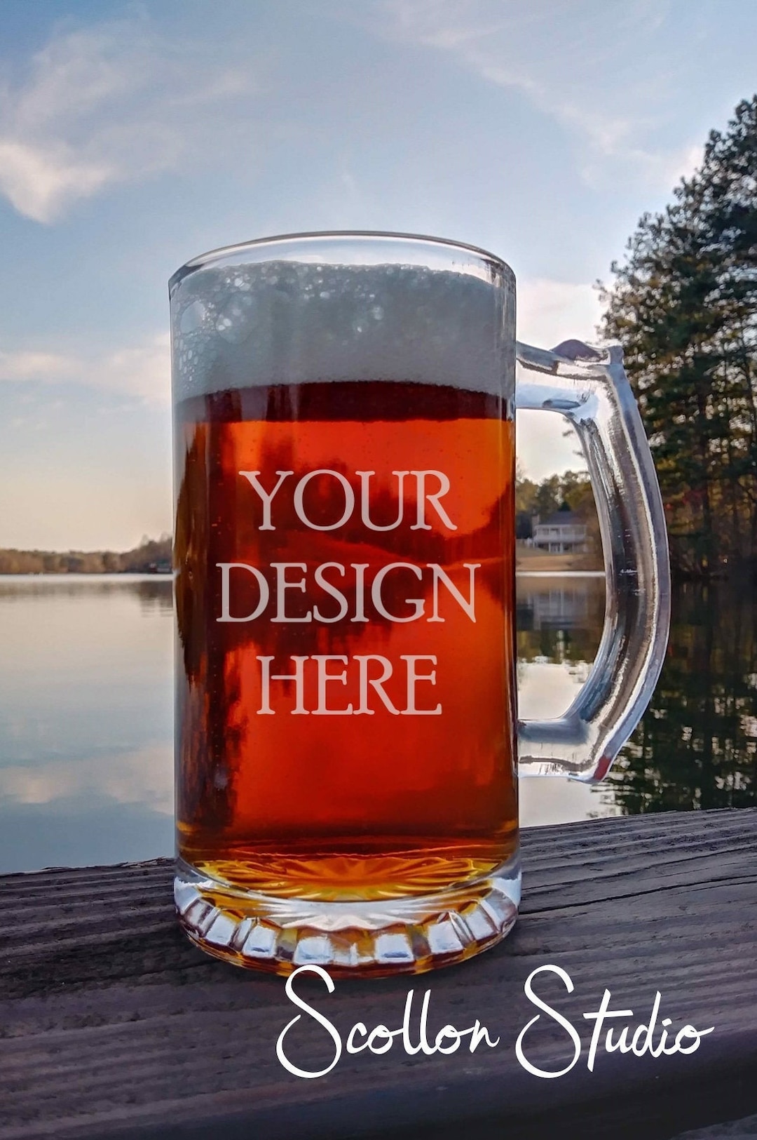 Custom Engraved Beer Mug, Personalized 16oz Pint Glass - Etsy