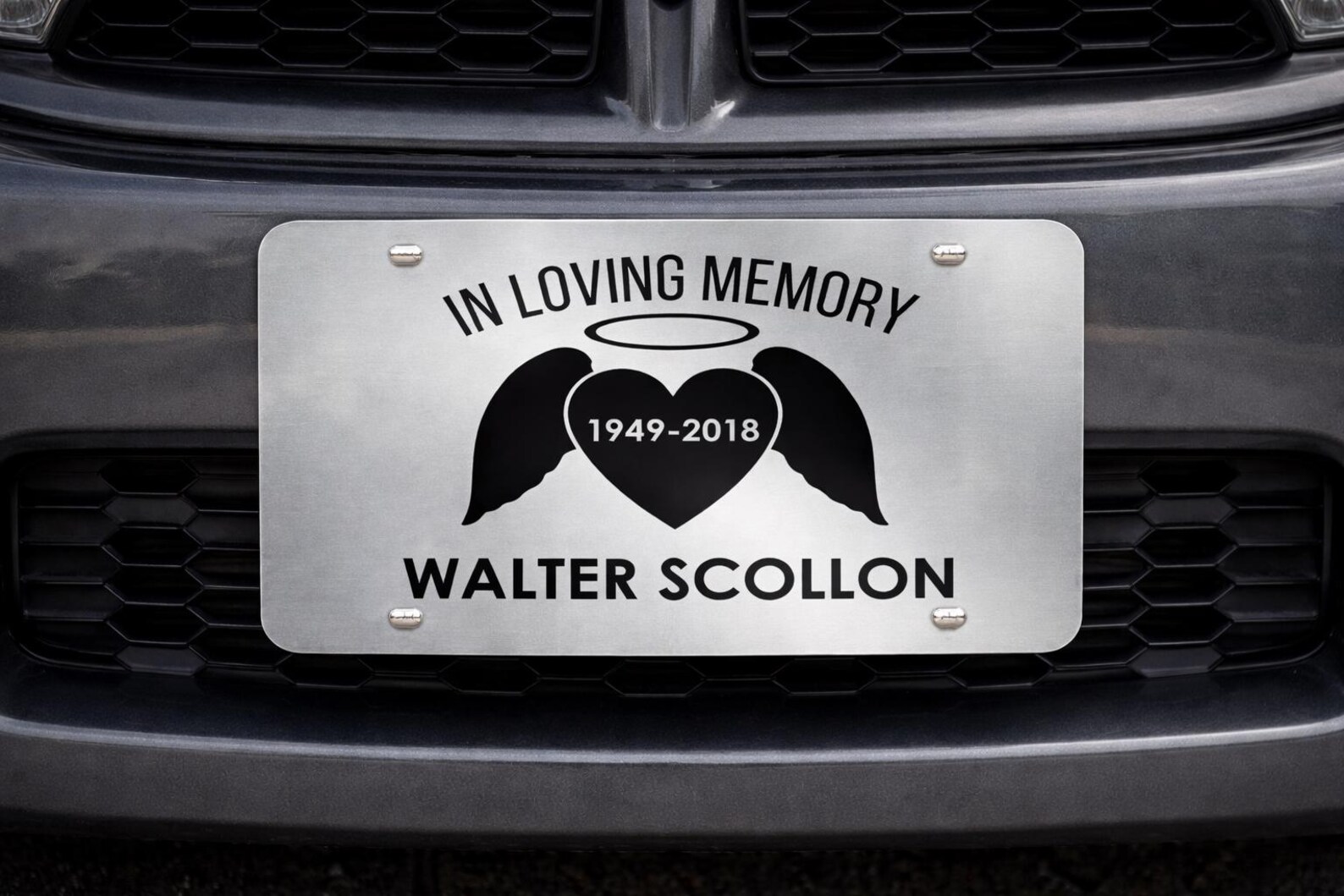 Custom Mirrored Acrylic in Loving Memory License Plate - Etsy