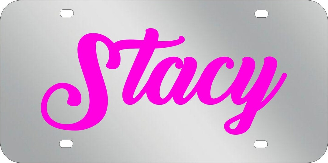 Personalized Car Tag, Your Name,mirrored Acrylic License Plate ,thick ...