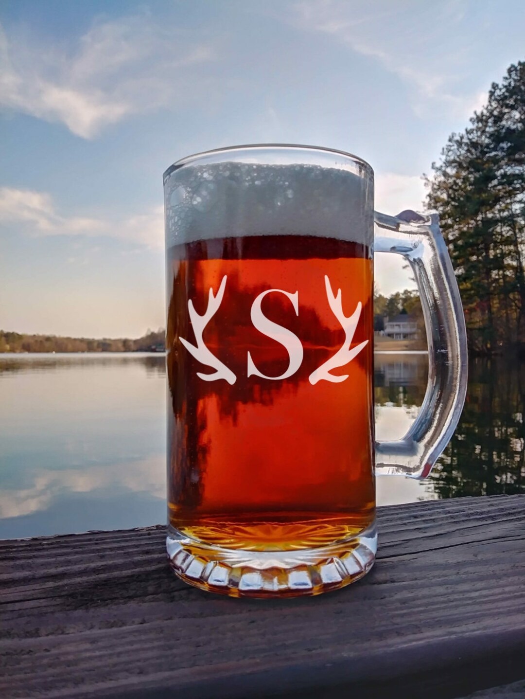Engraved Antler Beer Mug, Personalized Gift - Etsy