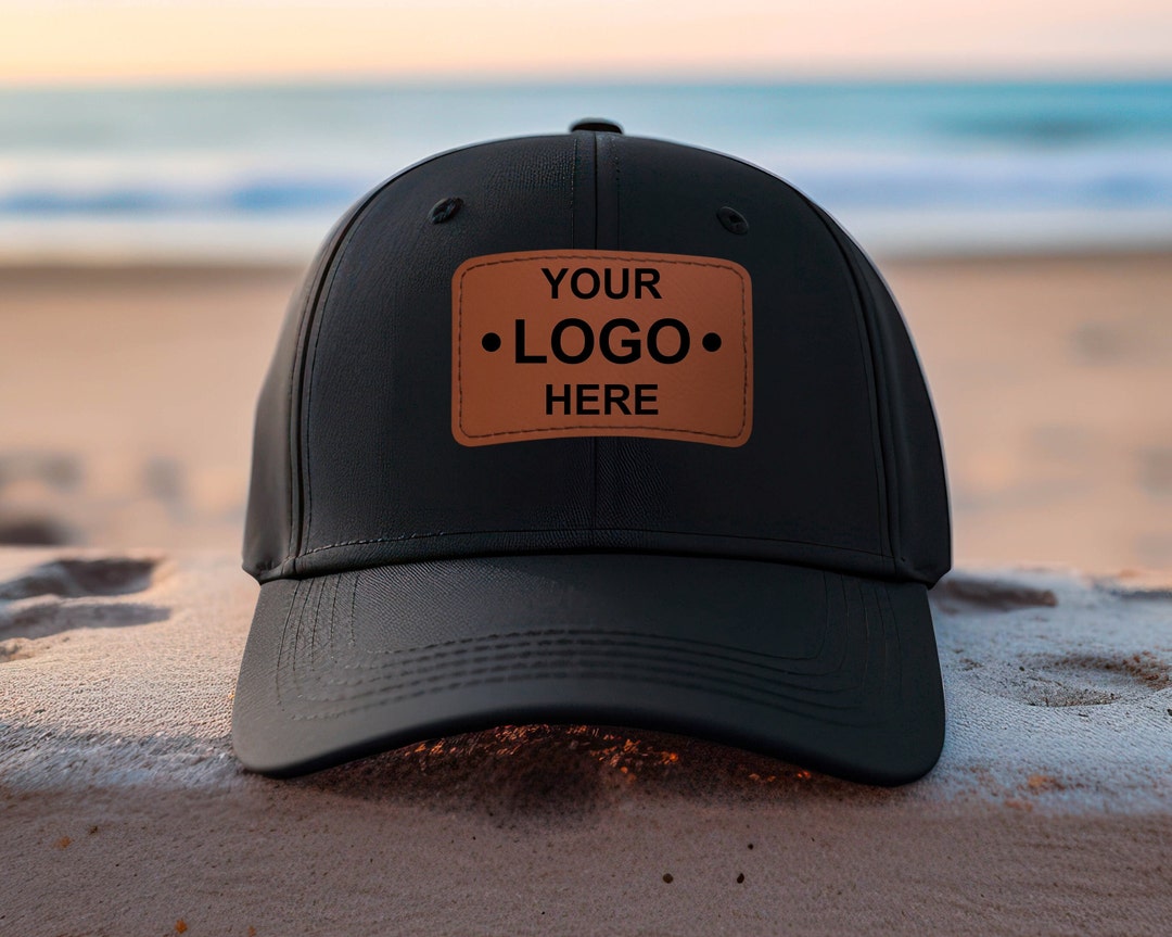 Custom Engraved Leather Patch Hat | Leatherette | Your Logo or Design ...
