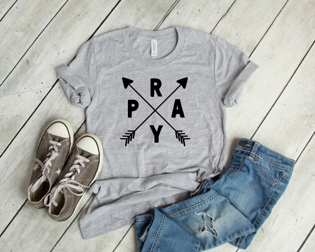 Pray, Arrow, Cross Christian Tee for Women,faith Shirt,christian Gifts ...