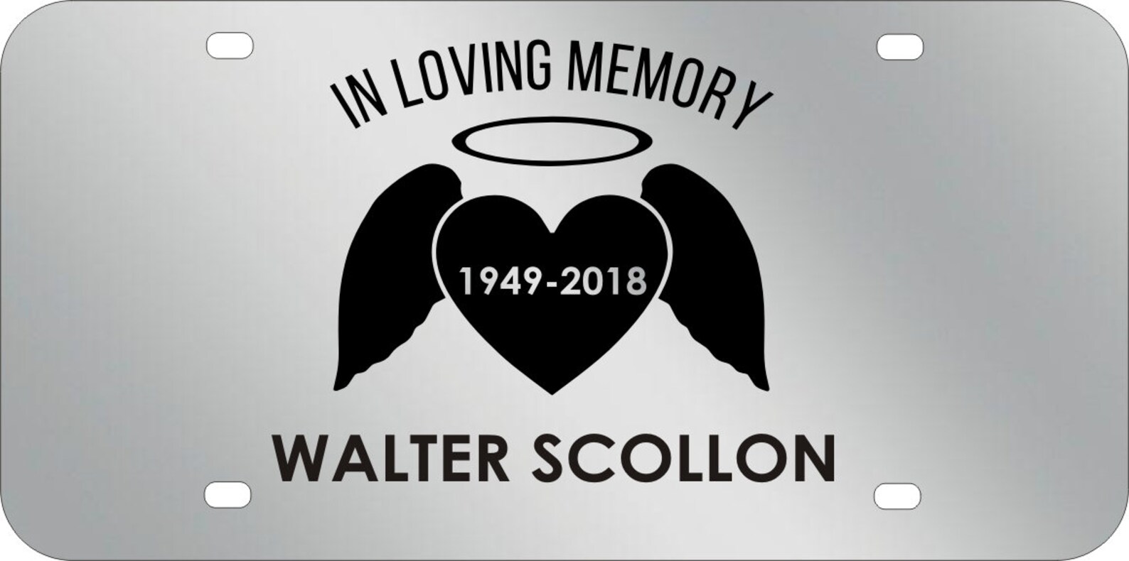 In Loving Memory License Plate Car Tag Mirrored Acrylic - Etsy