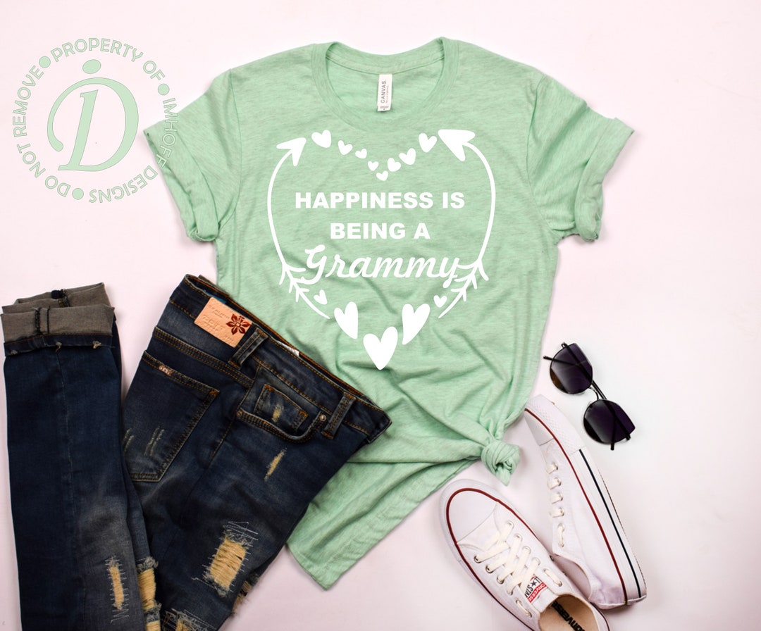 Happiness Is Being A Grammy Grandma Shirt Shirt For Grammy Gigi Shirt