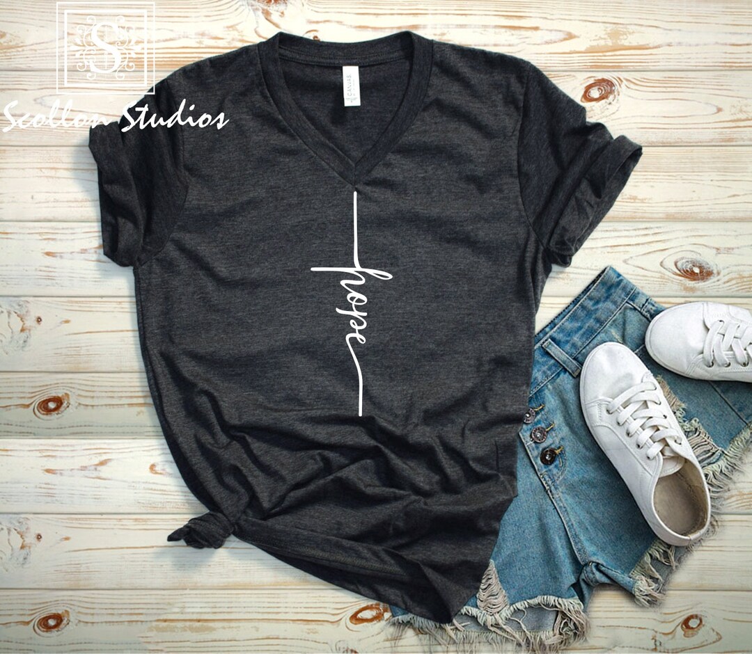 Hope Cross Christian T-shirt, Faith Religious Tee - Etsy
