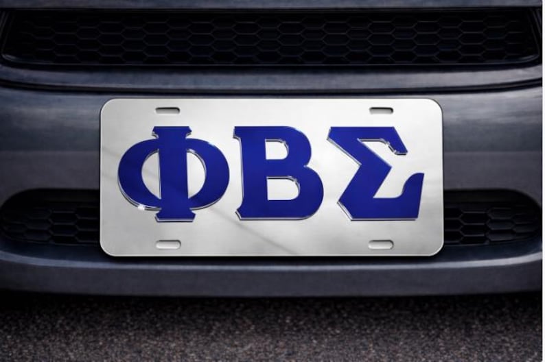 Custom Greek Letter License Plate, Laser Cut Fraternity Sorority Car ...