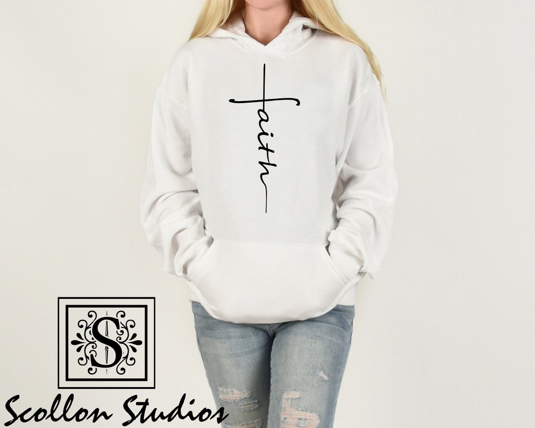 Faith Hoodie , Faith , Christian Shirt, Faith Shirt, Vertical Cross ...