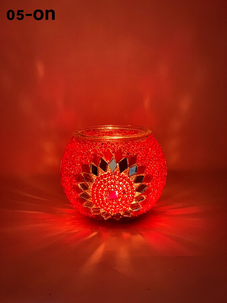 Set Of 4 Turkish Mosaic Candle HoldersID: 139 | Etsy