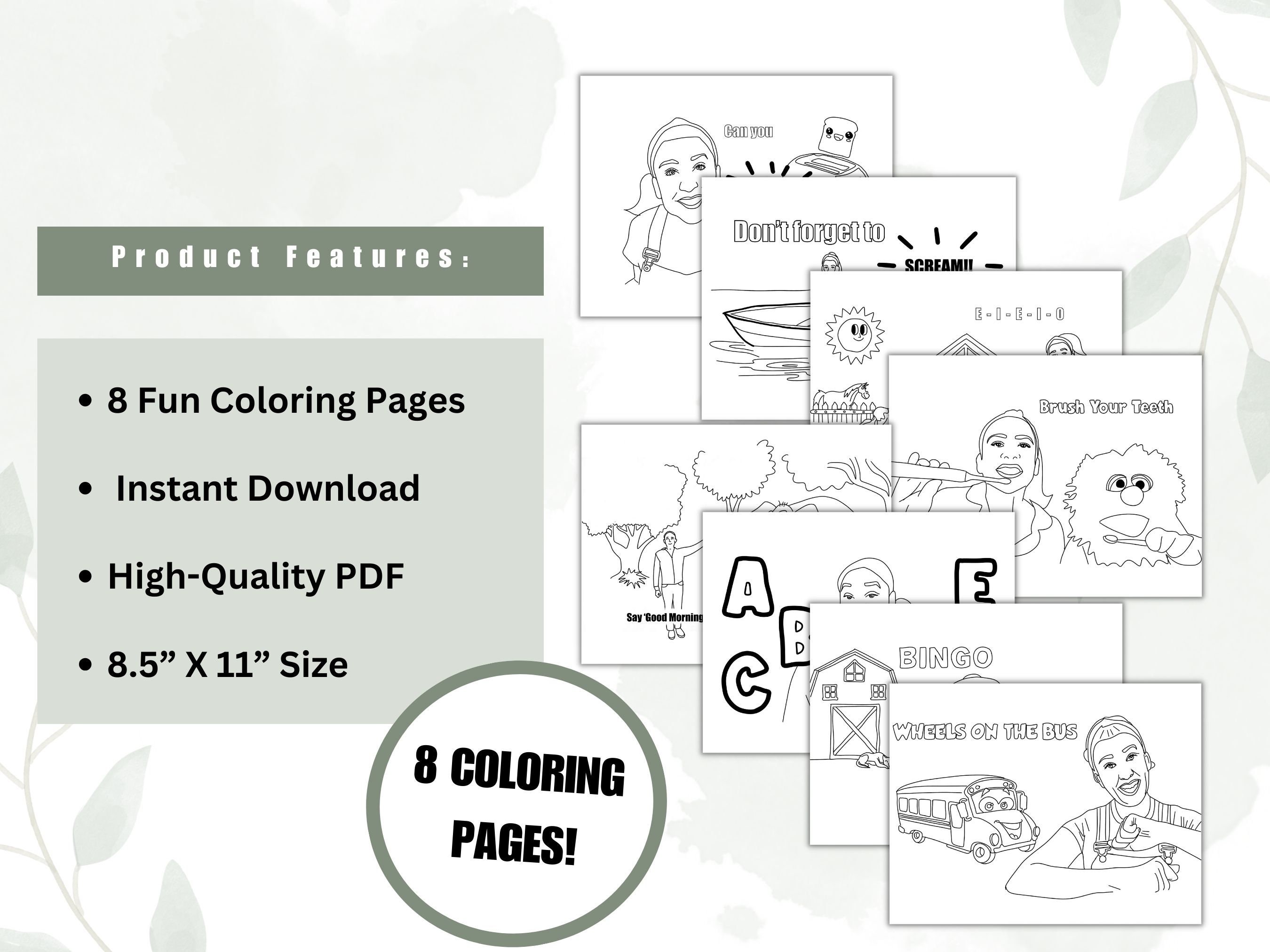 MS RACHEL COLORING Pages, Printable Ms Rachel Coloring, Ms Rachel Party ...