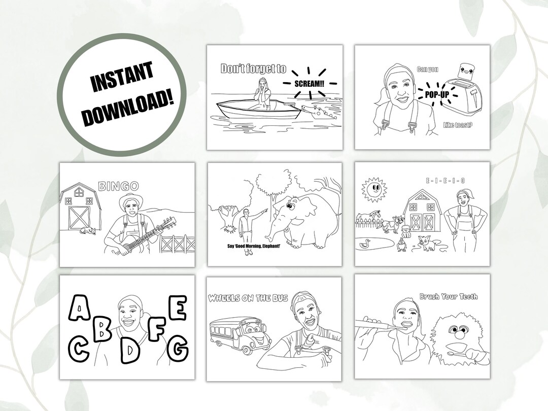 MS RACHEL COLORING Pages, Printable Ms Rachel Coloring, Ms Rachel Party ...