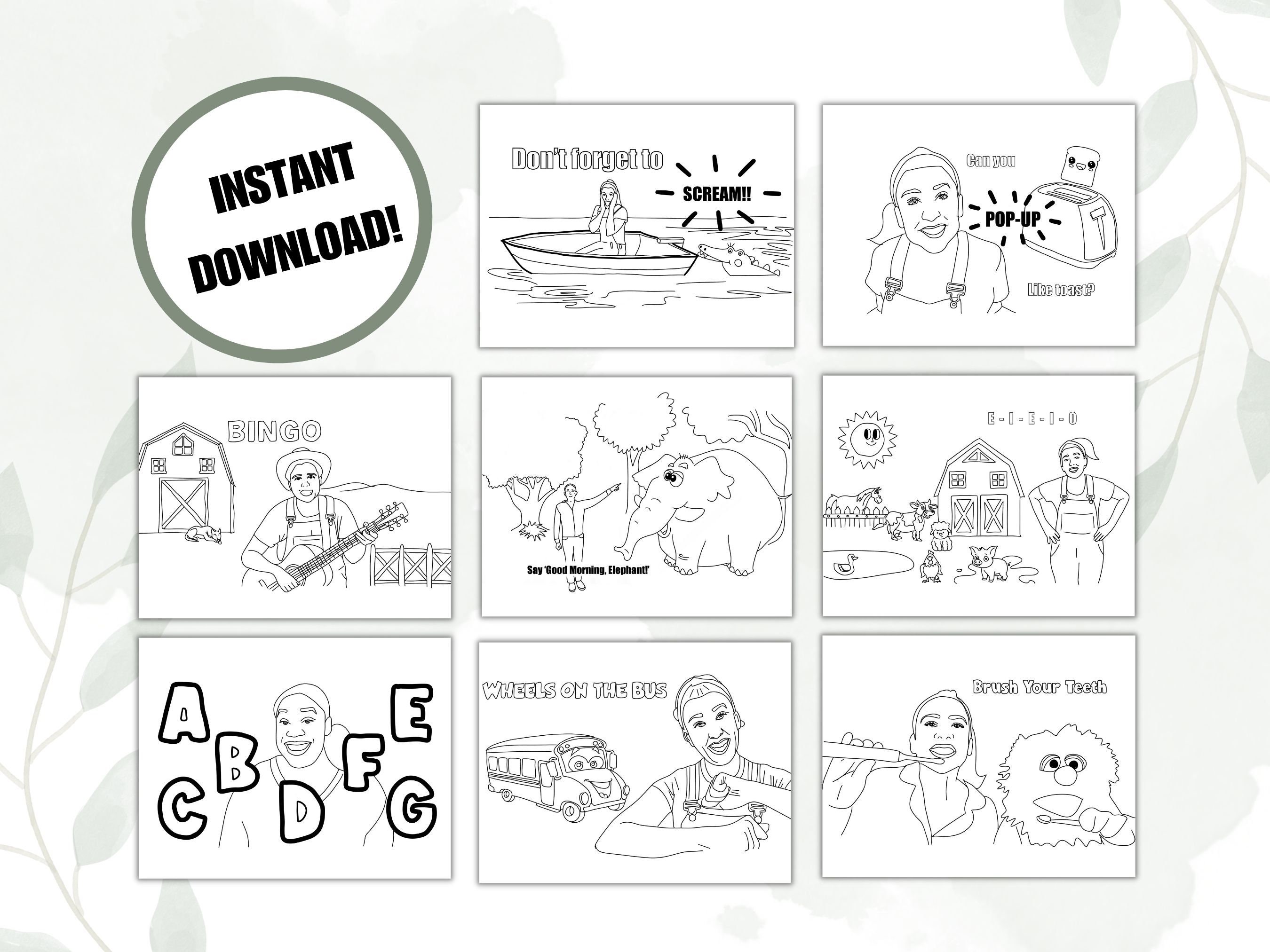 MS RACHEL COLORING Pages, Printable Ms Rachel Coloring, Ms Rachel Party ...