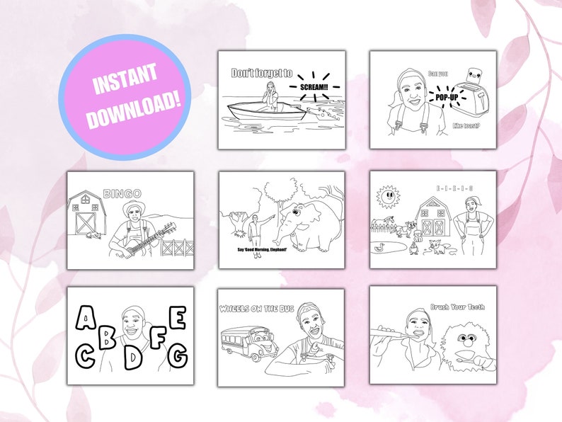 MS RACHEL COLORING Pages, Printable Ms Rachel Coloring, Ms Rachel Party ...