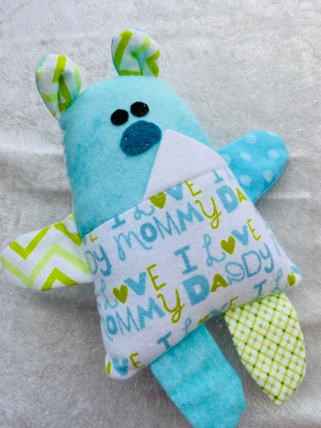 Buster the Bear, Plushie, Stuffed Animal, Flannel Baby Toy - Etsy