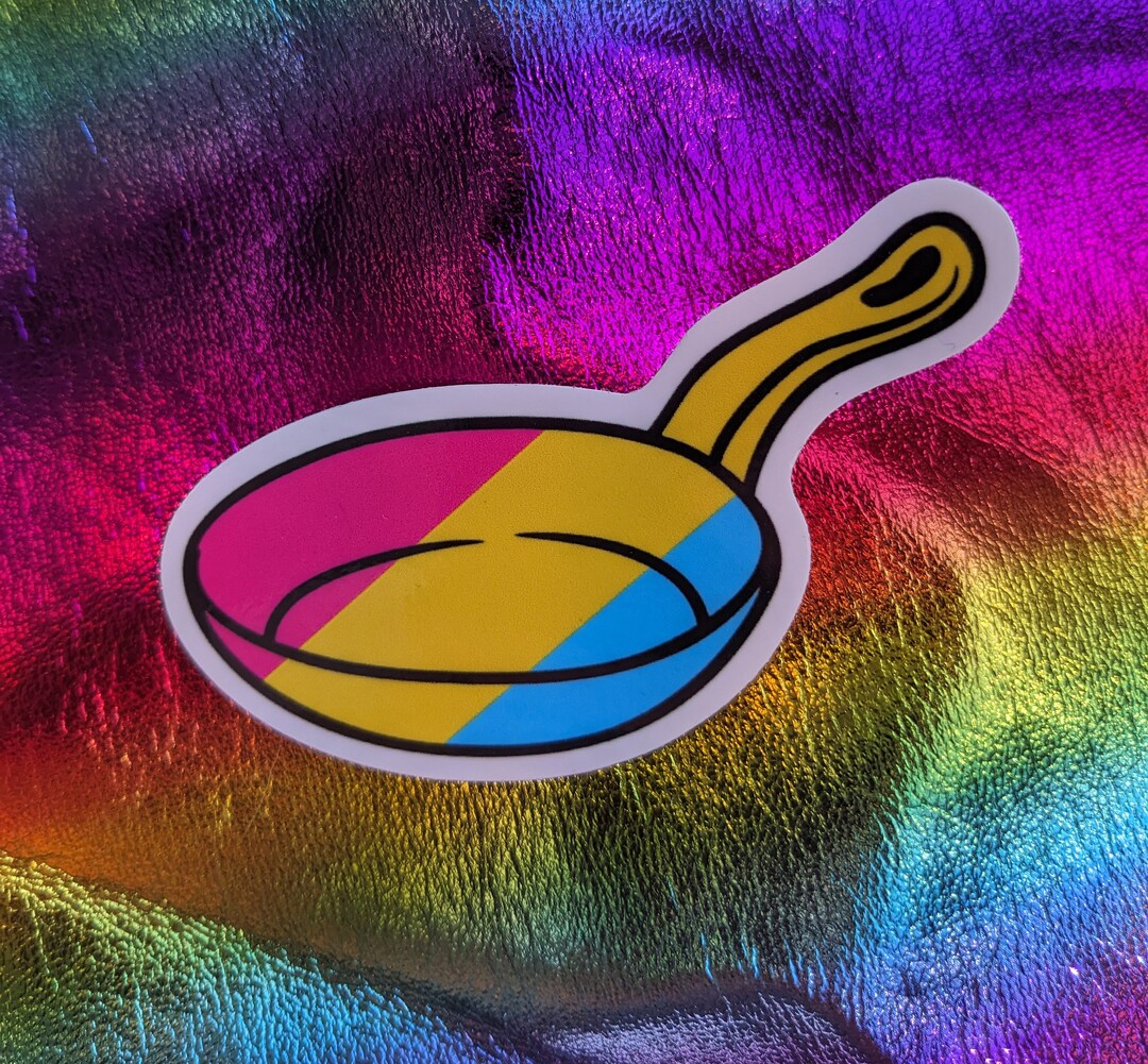Pan Pan- Pansexual Pride Flag Vinyl Sticker - Etsy