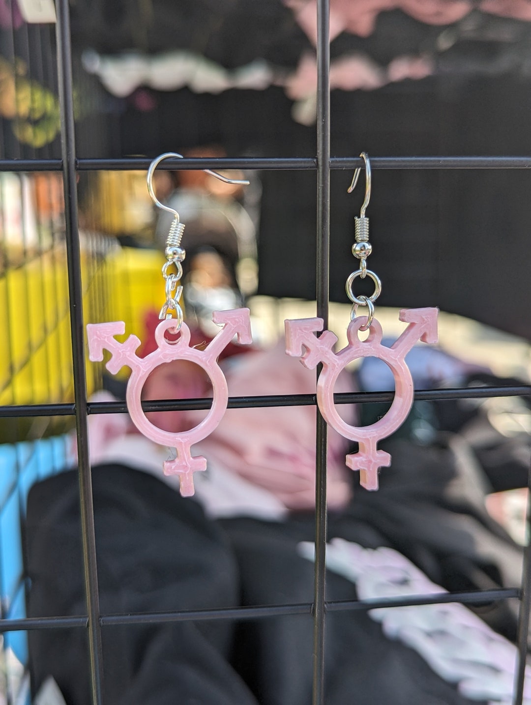 Trans Symbol Earrings - 3D Printed Pride Earrings - Etsy