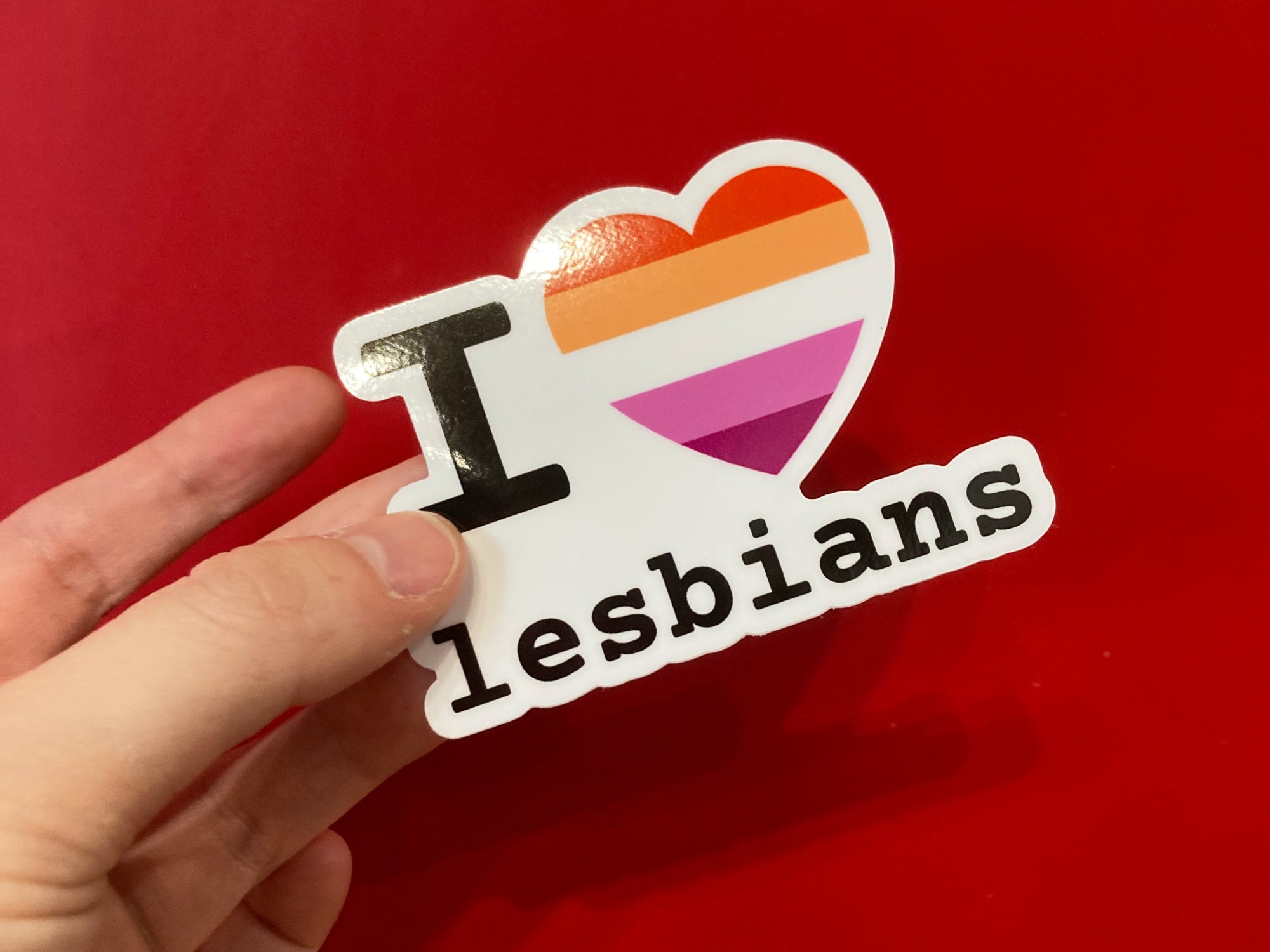 I Heart Lesbians - 3 Inch Vinyl Sticker - Etsy