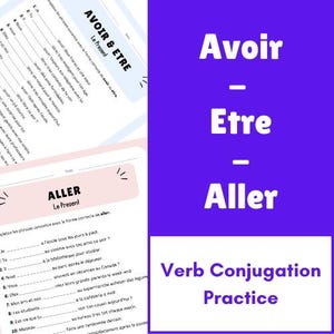 Printable French Verb Conjugation Worksheets | Grammar Practice for ...