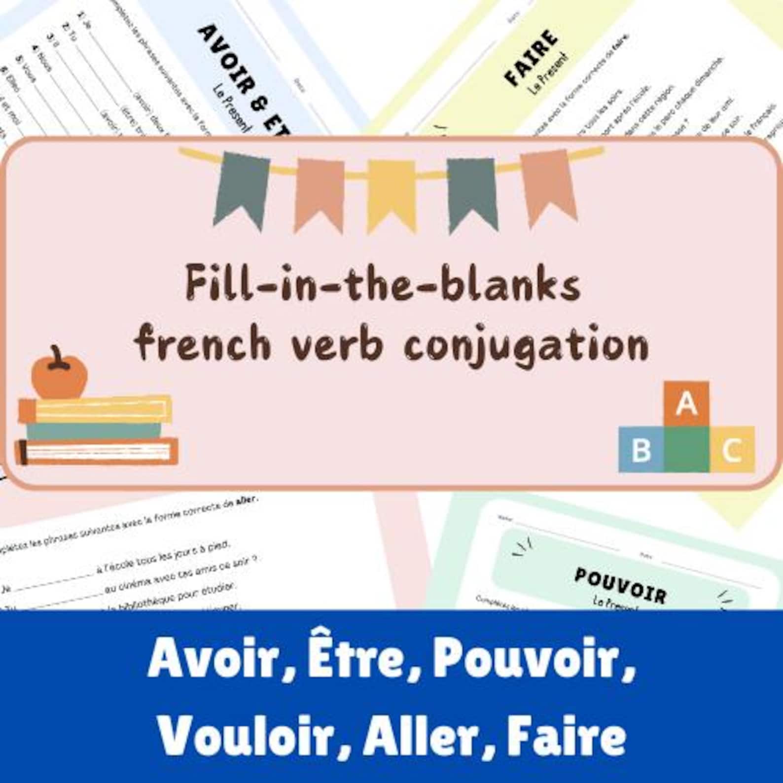 Printable French Verb Conjugation Worksheets | Grammar Practice for ...