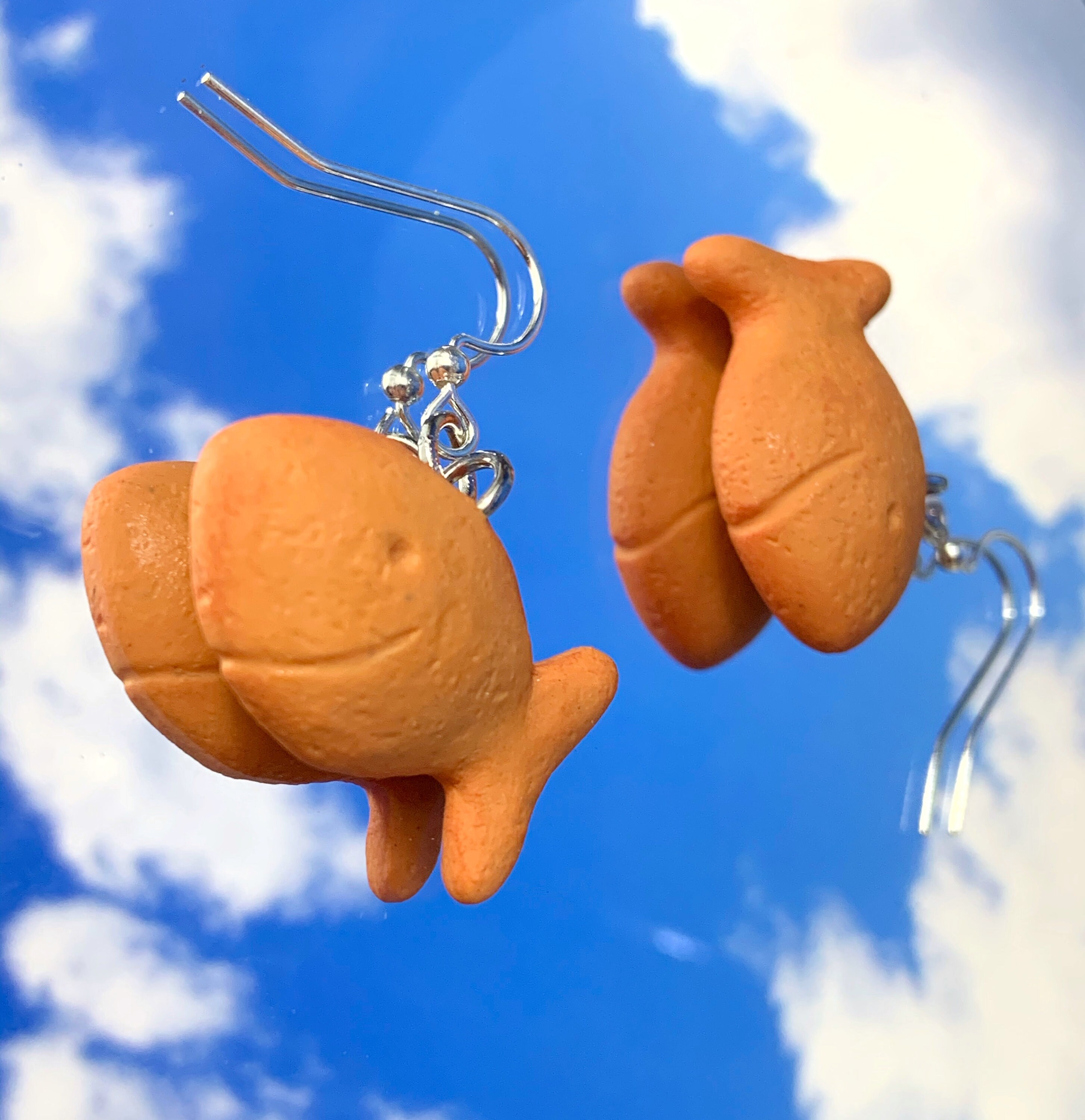Gold Fish Polymer Clay Dangle Earrings - Etsy