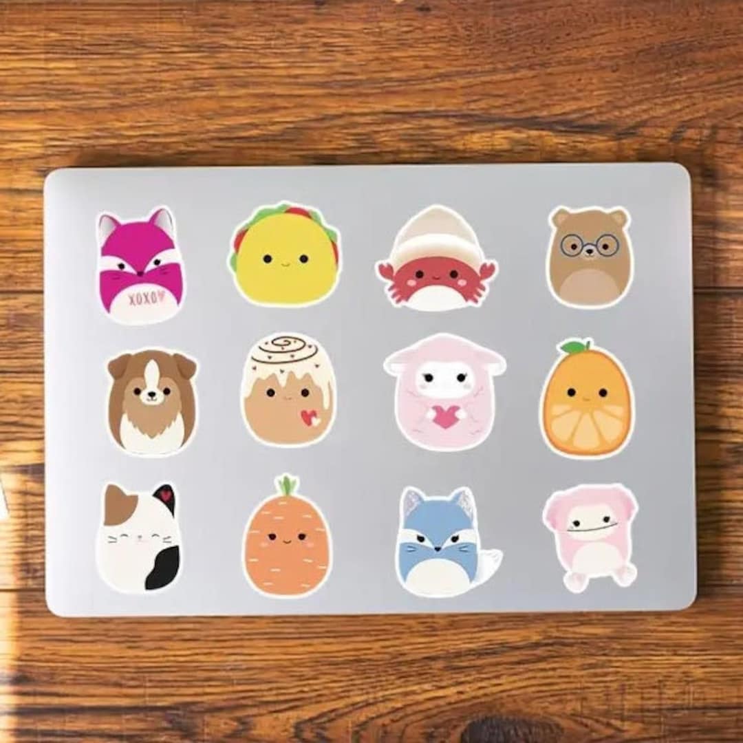 10 Surprise Squishmallow Stickers Mystery Pack Cute Kawaii Animals ...