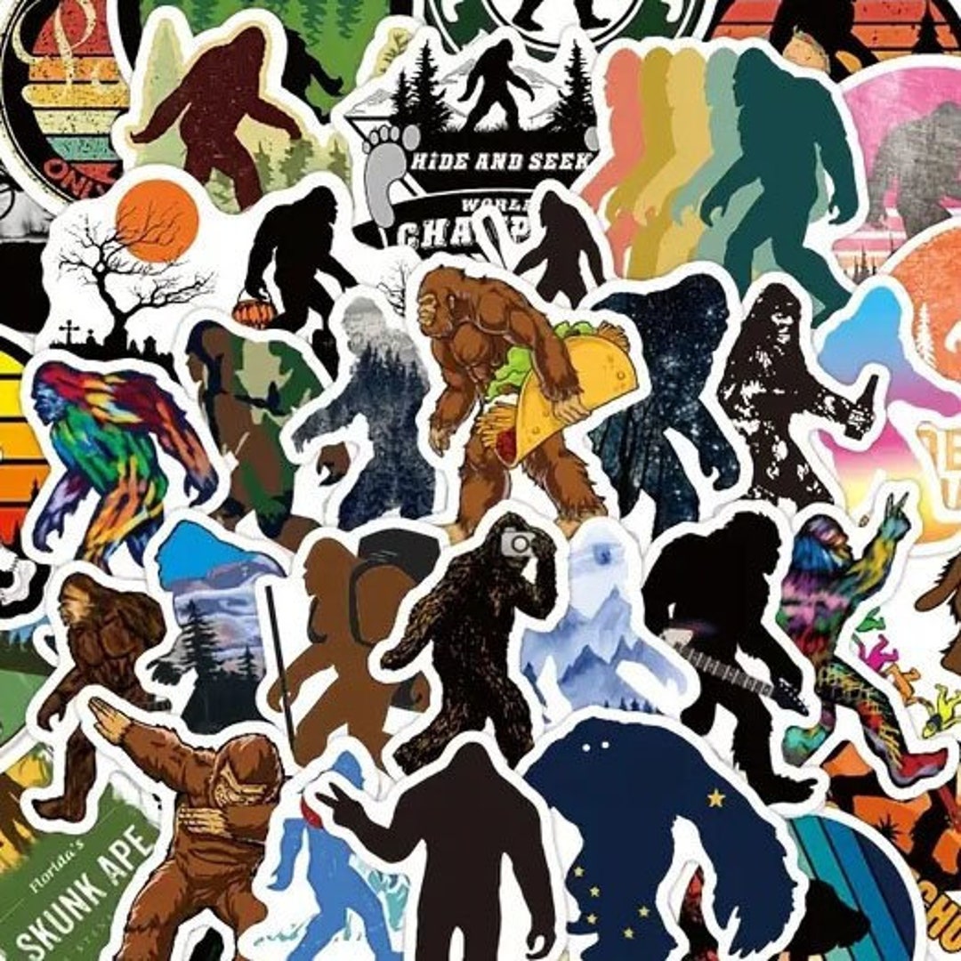 50 Bigfoot Vinyl Sticker Decals Sasquatch Outdoors Nature Waterproof ...