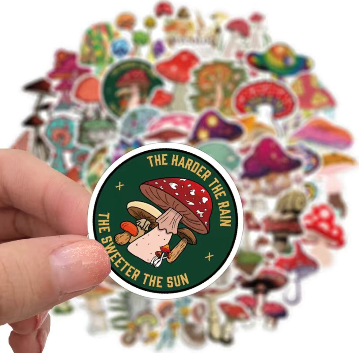 50 Mushroom Vinyl Sticker Decals Fungi Outdoors Nature Waterproof ...