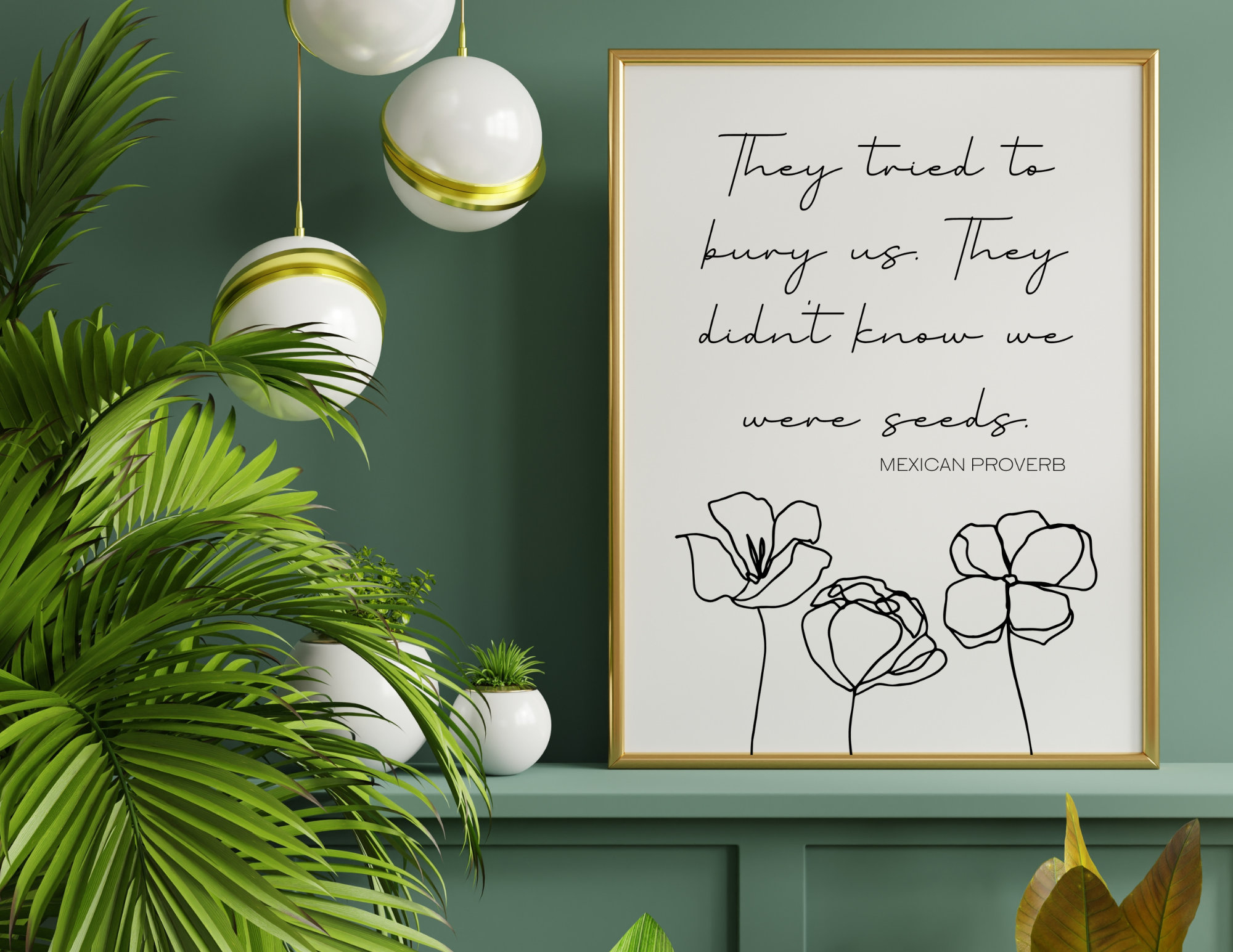 Mexican Proverb Quote Art Print, Floral Seeds (digital Download) - Etsy