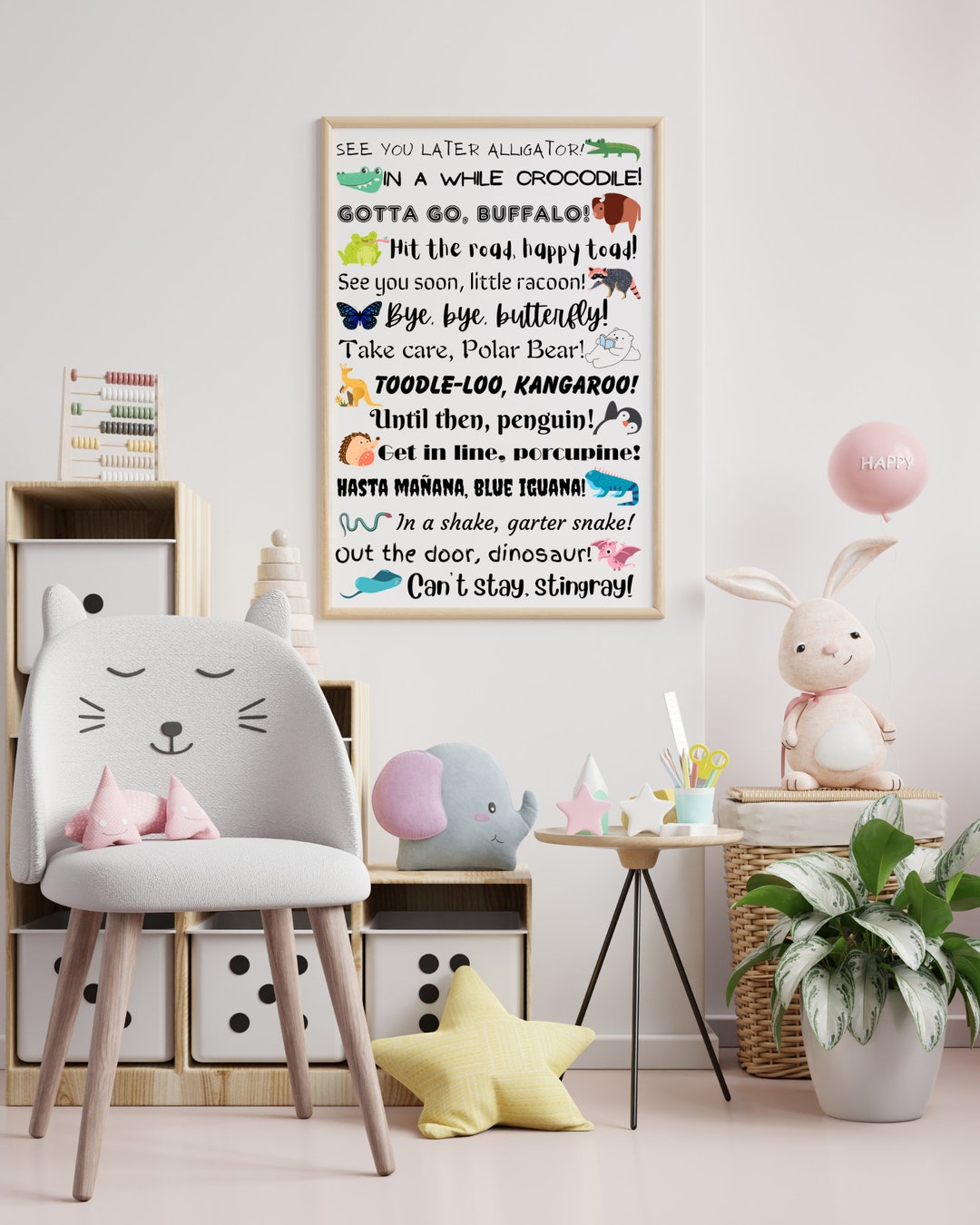 Animal Goodbye Poster, Classroom Decor, Teacher Resource (digital ...