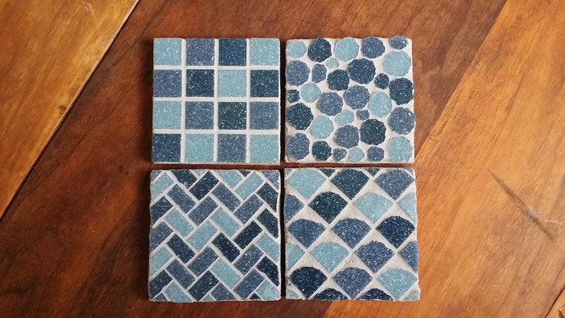 Mosaic Coasters - Set of 4 Customized Mosaic Coasters - Etsy