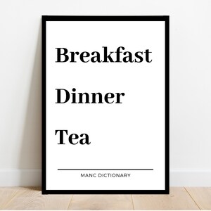 Mancunian Slang Artwork Poster for Simple Decor Design - Etsy