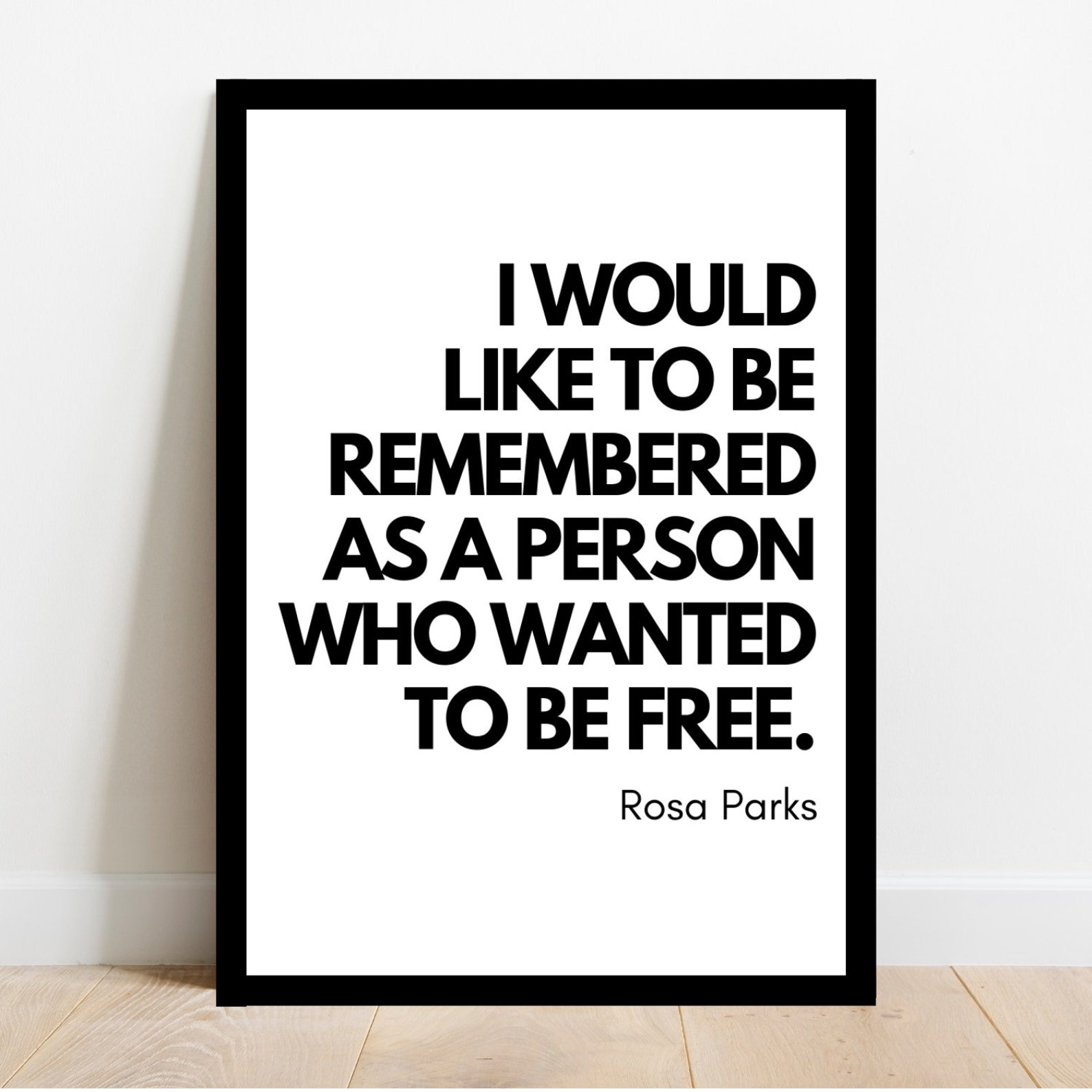 Rosa Parks Inspirational Civil Rights Quote Poster | Etsy UK