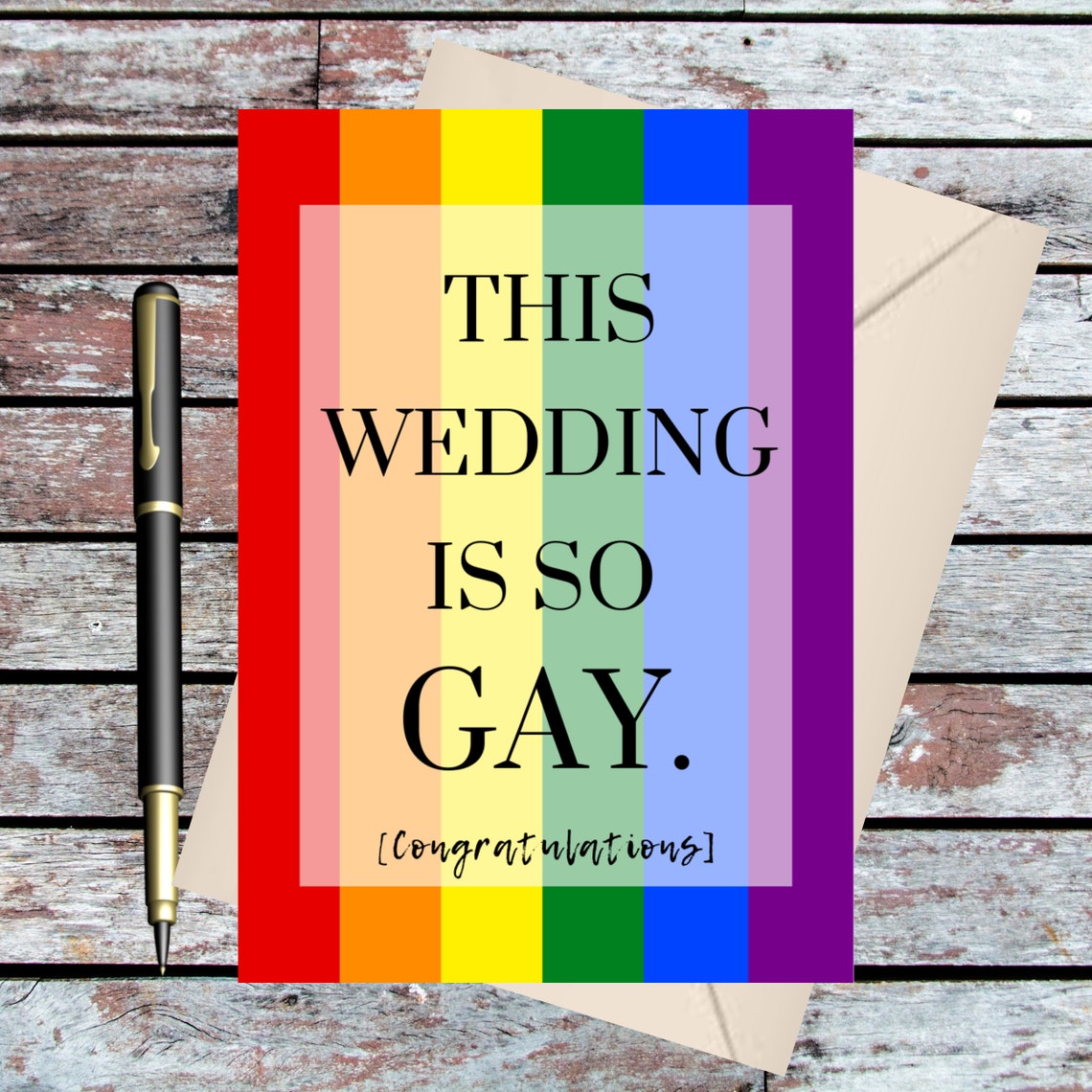 Lgbtq Wedding Card For Gay And Lesbian Blessing Etsy Uk