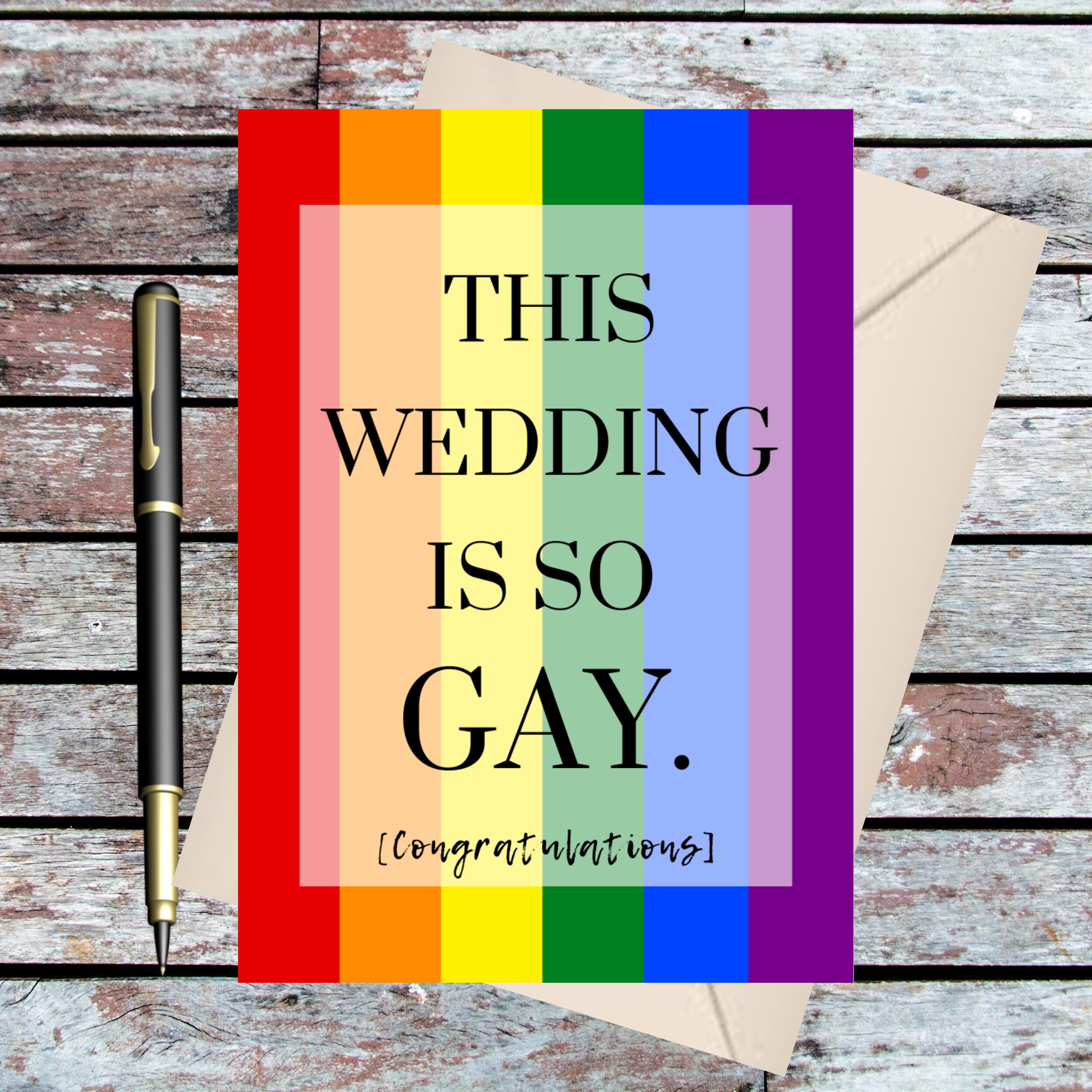 LGBTQ Wedding Card for Gay and Lesbian Blessing - Etsy UK