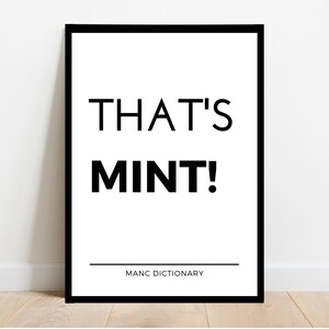 Mancunian Slang Artwork Poster for Simple Decor Design - Etsy