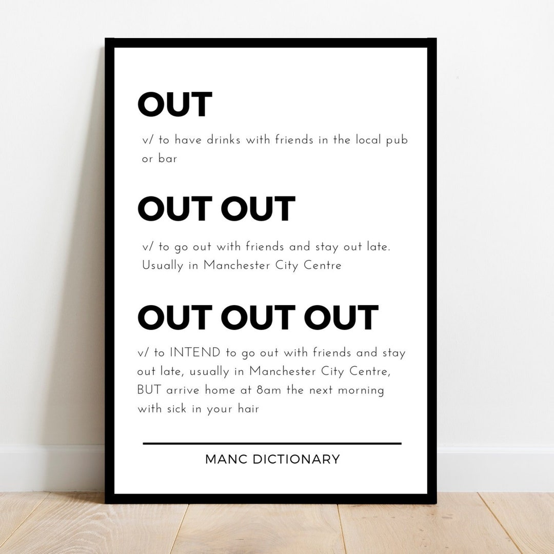 Mancunian Phrases Poster, White Modern Simple Design - Etsy