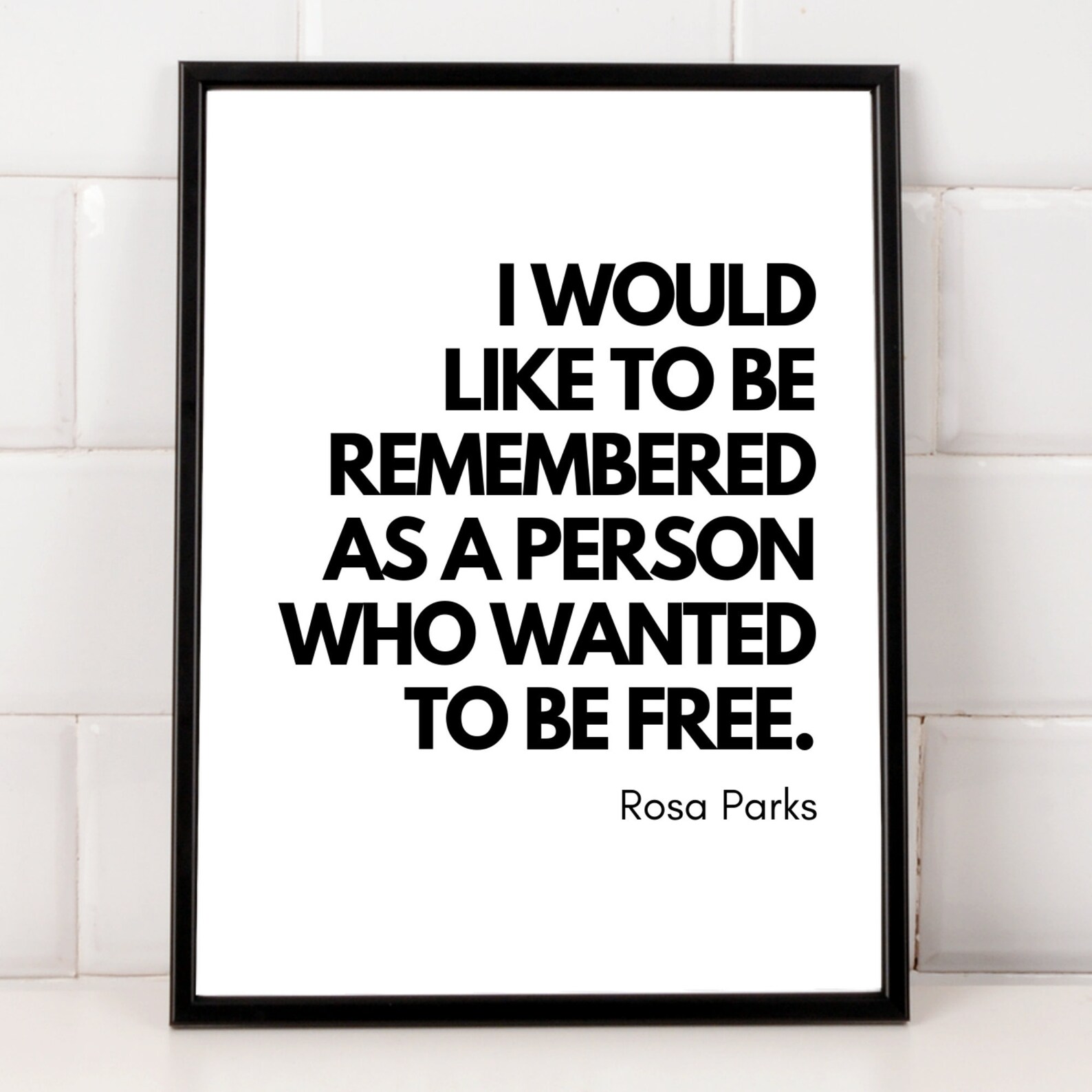 Rosa Parks Inspirational Civil Rights Quote Poster | Etsy
