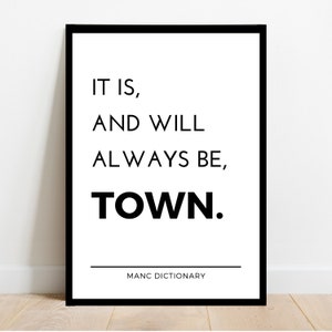 Mancunian Slang Artwork Poster for Simple Decor Design - Etsy